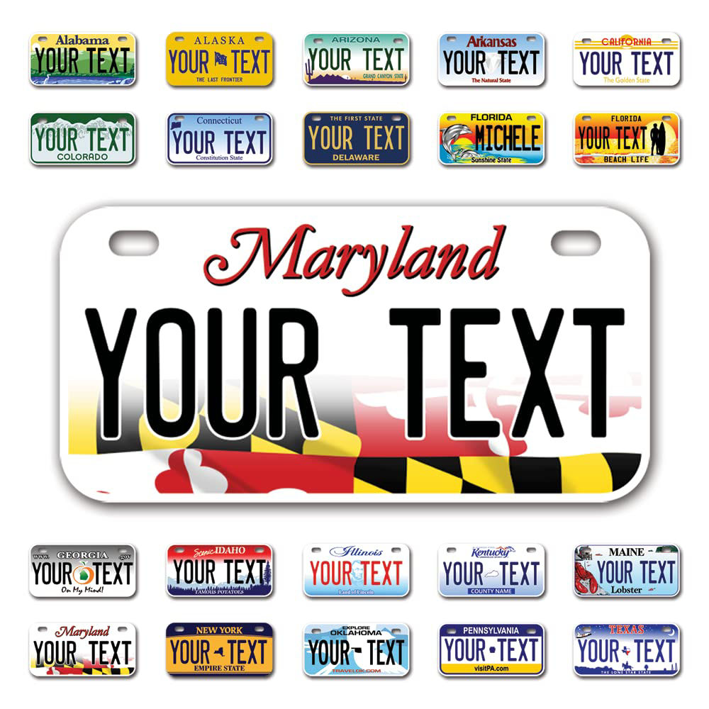 GetUSCart- InkMyPlate Personalized Maryland Mini License Plate | Choose ...