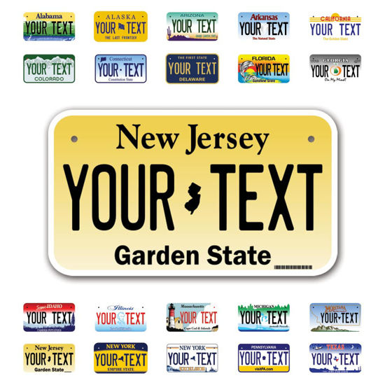 GetUSCart- InkMyPlate Personalized New Jersey Mini License Plate ...