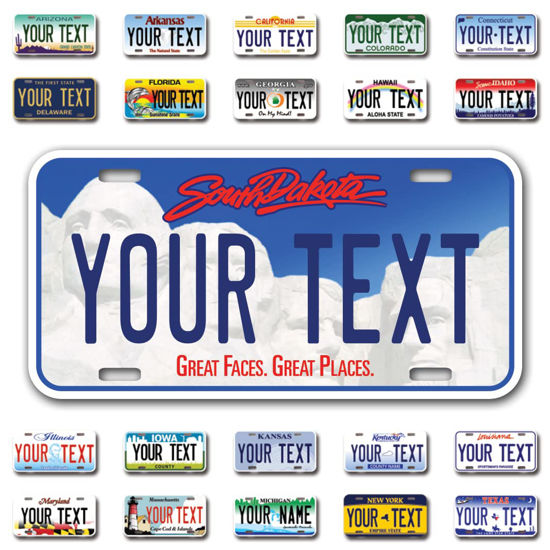 GetUSCart- InkMyPlate Personalized South Dakota Car License Plate ...