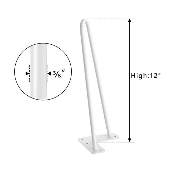 GetUSCart- SMARTSTANDARD 12 Inch Heavy Duty Hairpin Furniture Legs ...