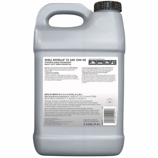 GetUSCart- Shell Rotella T5 Synthetic Blend 15W-40 Diesel Engine Oil (2 ...