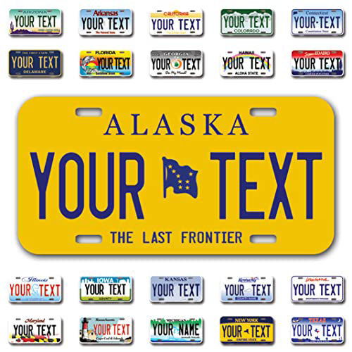 GetUSCart- InkMyPlate Personalized Alaska Car License Plate | Choose ...