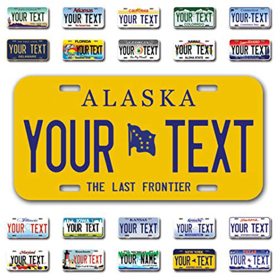 GetUSCart- InkMyPlate Personalized Alaska Car License Plate | Choose ...