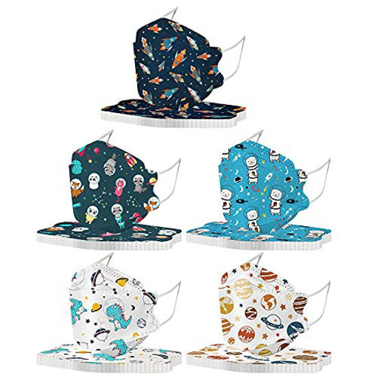 GetUSCart- 4 Ply Kids KF_94 Face_Mask with 4D Protection Designs, 50 ...