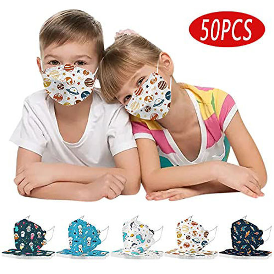 GetUSCart- 4 Ply Kids KF_94 Face_Mask with 4D Protection Designs, 50 ...