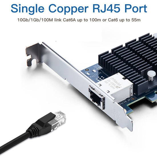 GetUSCart- 10Gb RJ45 PCI-E Network Card NIC, Compare to Intel X540-T1 ...