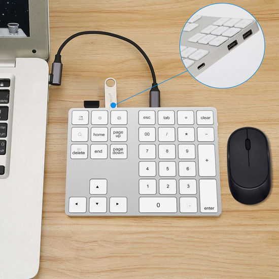 GetUSCart- Wired/Bluetooth Numeric Keypad, Portable Wireless Bluetooth ...