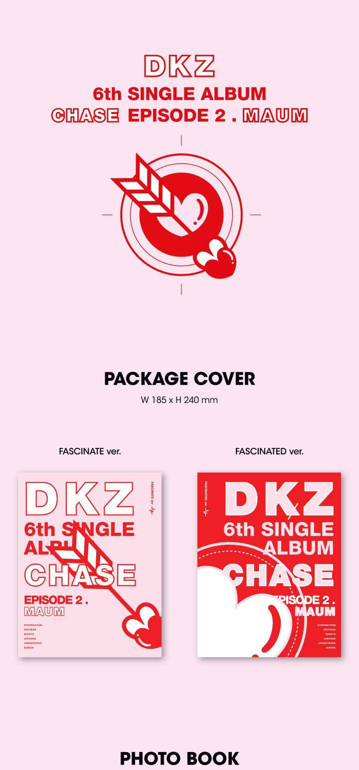 GetUSCart- DKZ Chase Episode 2. MAUM 6th Single Album Fascinate Version CD+96p PhotoBook+2p ...
