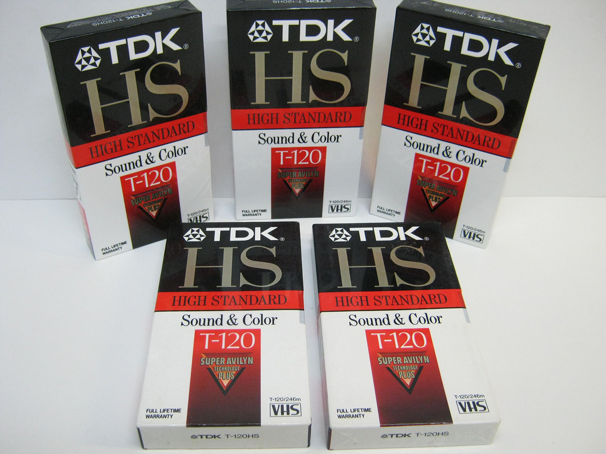 GetUSCart- TDK HS T-120 High Standard VHS 5 Pack