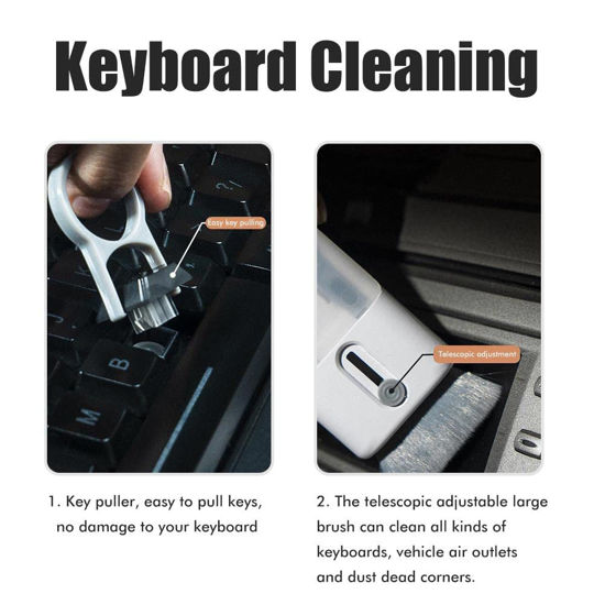 GetUSCart- Enfudid 6-in-1 Keyboard Cleaning Kit, Soft Brush Keyboard ...