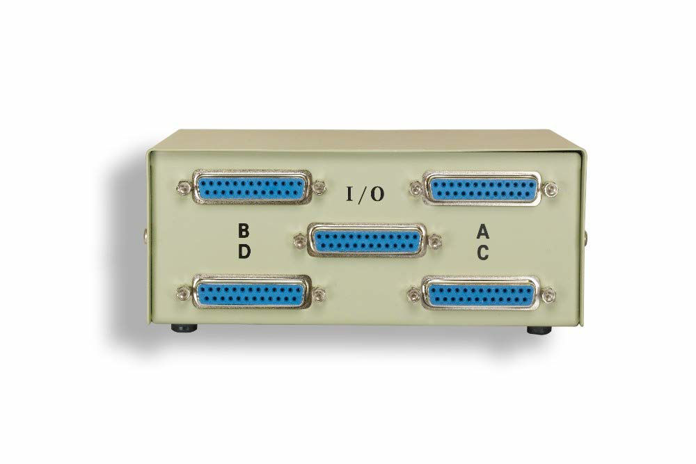 GetUSCart- KENTEK DB25 4 Way Manual Data Switch Box RS-232 Parallel ...