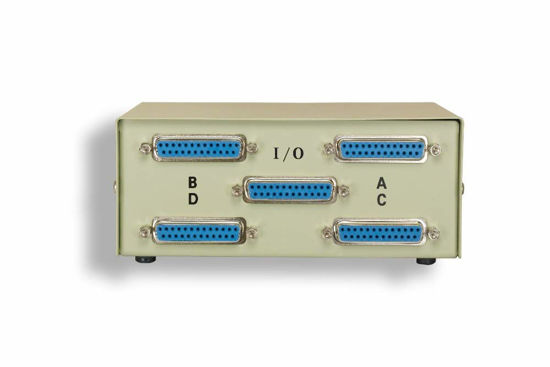 GetUSCart- KENTEK DB25 4 Way Manual Data Switch Box RS-232 Parallel ...