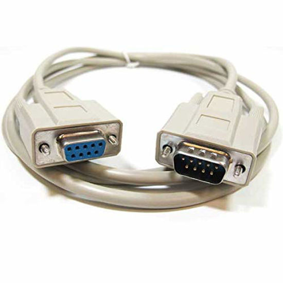 GetUSCart- SF Cable, 50 ft DB9 M/F Serial Extension Cable RS232