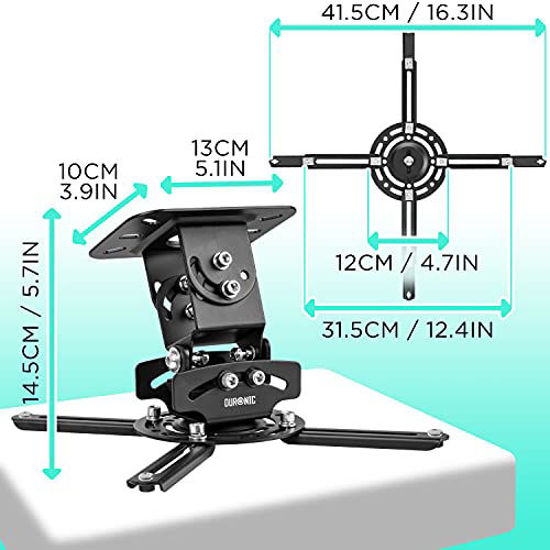 GetUSCart- Duronic Projector Mount PB04XL | Bracket Fixing for Ceiling ...