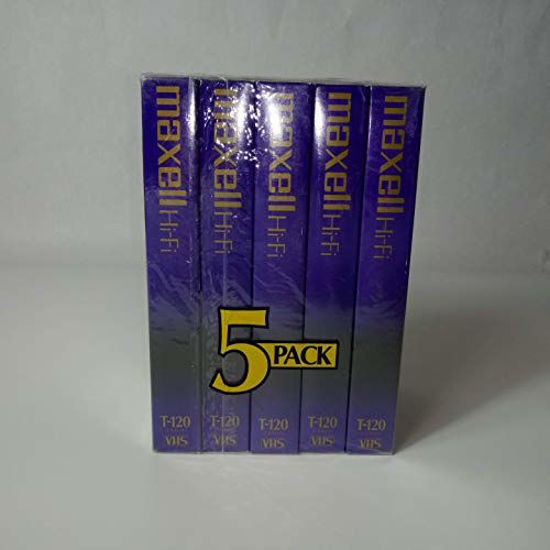 GetUSCart- 5 Pack Maxell Hi-Fi Professional Grade VHS Tapes