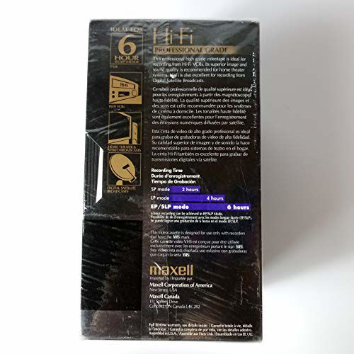 GetUSCart- 5 Pack Maxell Hi-Fi Professional Grade VHS Tapes