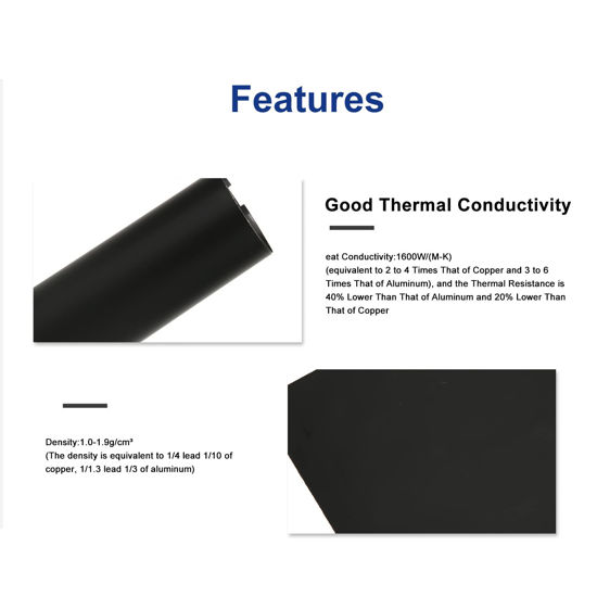 GetUSCart- Graphite Sheet High Conductivity Thermal Pad Heatsinks Film ...