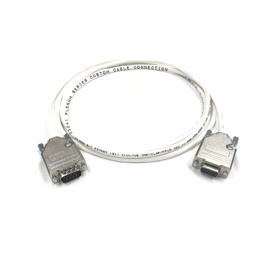 GetUSCart- 15 Foot DB9 Male to Female RS232 Extension Serial Cable - 22 AWG with Plenum White ...
