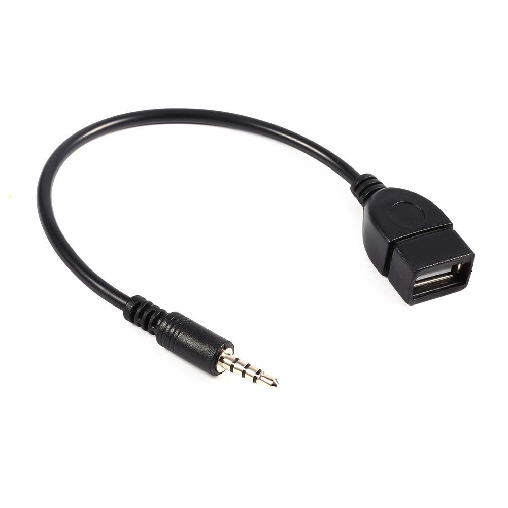 GetUSCart- Converter Adapter Cable 3.5mm Male Audio AUX Jack to USB 2.0 Type A Female OTG ...