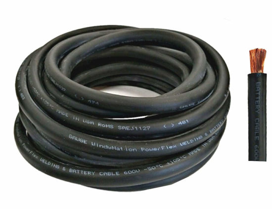 GetUSCart- WNI 4/0 Gauge 20 Feet Black 4/0 AWG Ultra Flexible Welding ...