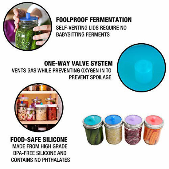 GetUSCart- Masontops Pickle Pipes - Waterless Airlock Fermentation Lids ...