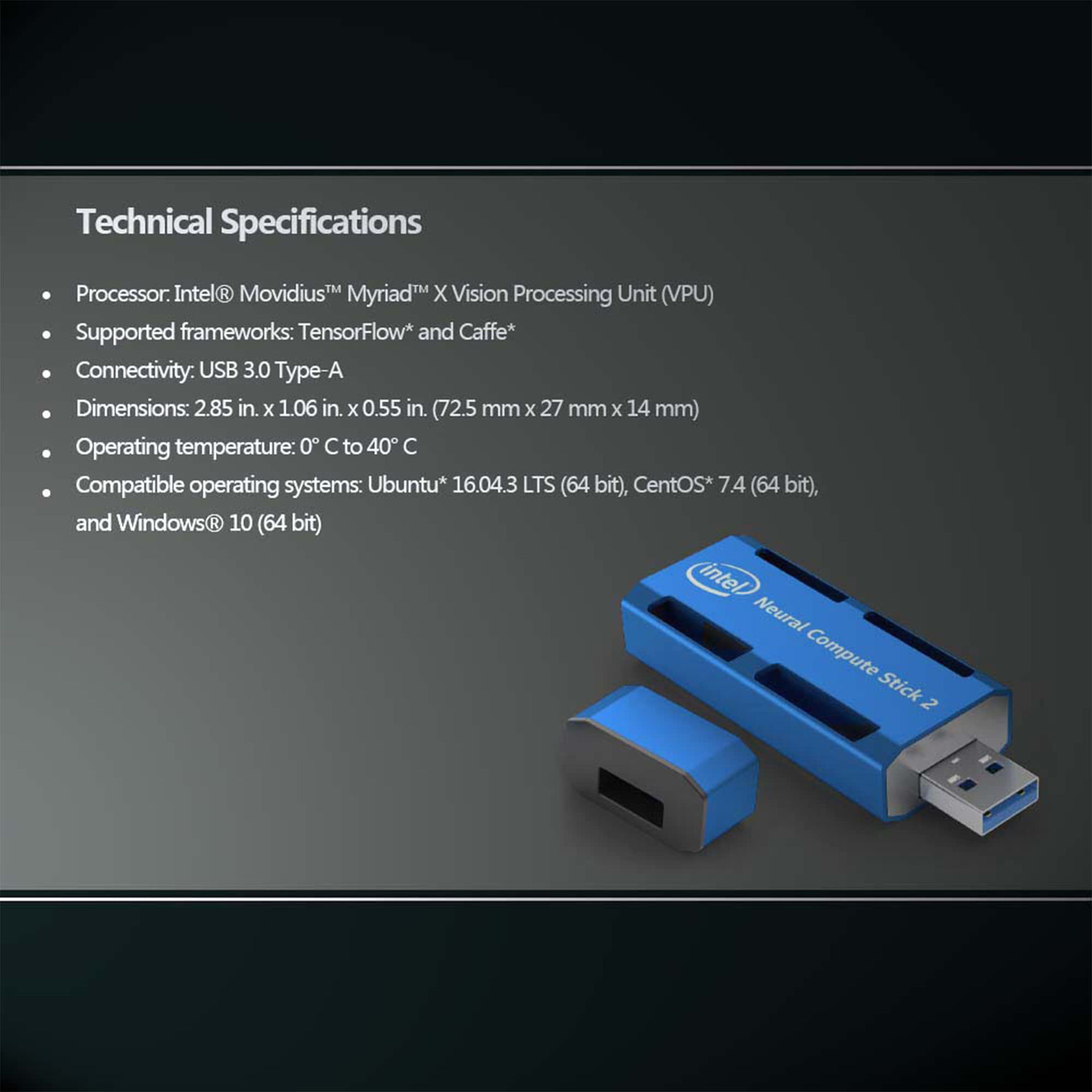 GetUSCart- Intel NCS2 Movidius Neural Compute Stick 2, Perfect for Deep ... GetUSCart- Intel NCS2 Movidius Neural Compute Stick 2, Perfect for Deep ...
