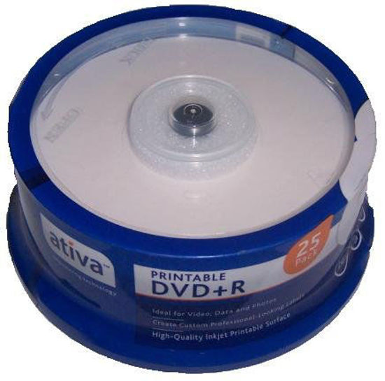 GetUSCart- Ativa Printable DVD+R Discs - 25 pack