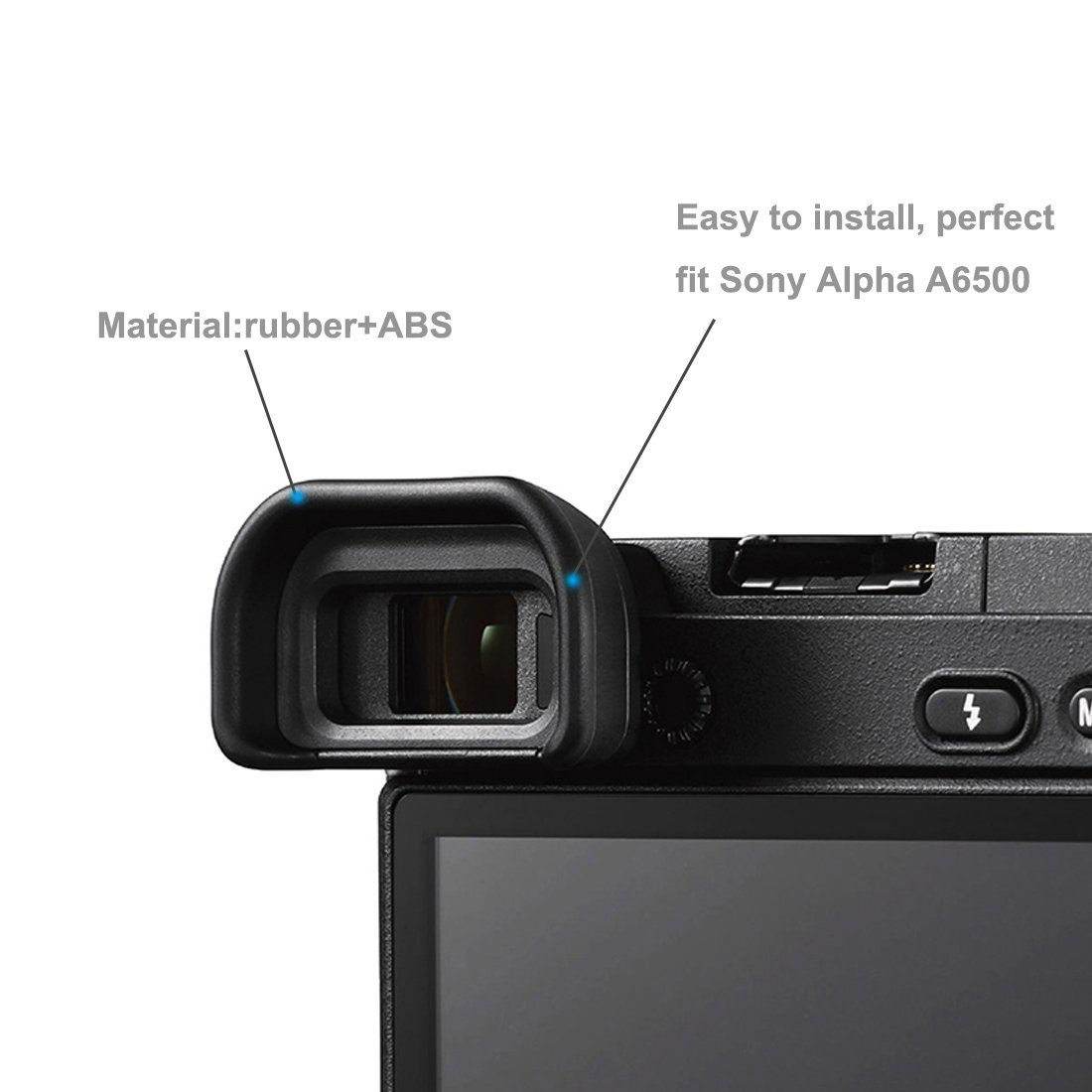 GetUSCart- HomyWord 2 Pack Viewfinder Eyepiece/Eye Cup for Sony Alpha A6500 Camera, Replacement ...