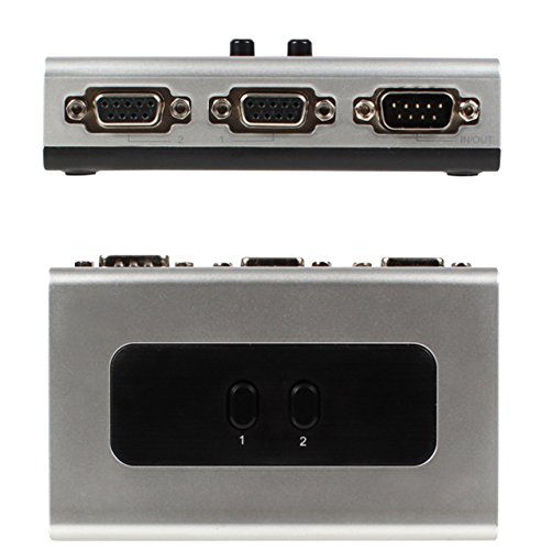GetUSCart- 2 Port Serial 9pin Manual Switch Selector Box 2-way RS232 ...