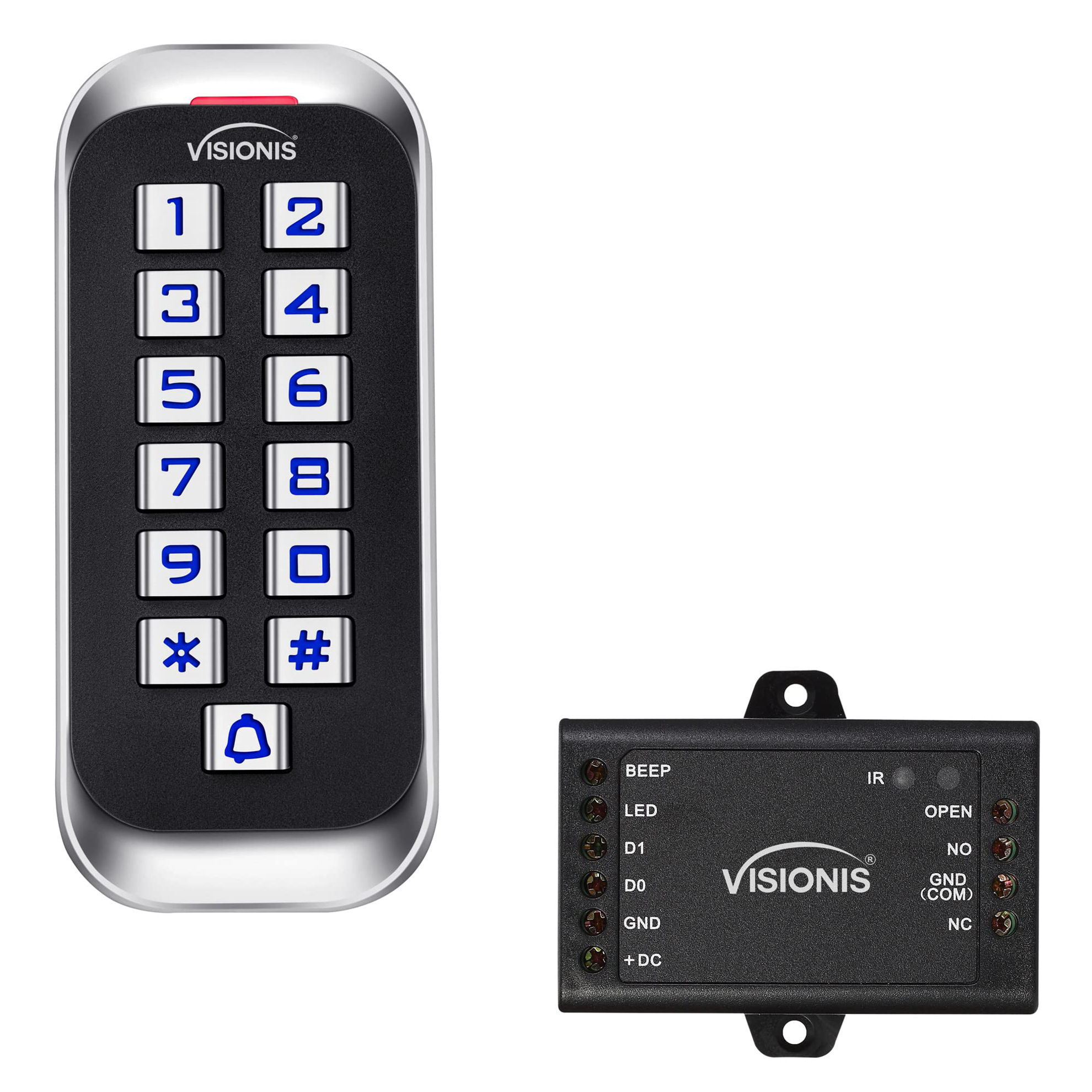 GetUSCart- Visionis VIS-3005 Access Control Indoor + Outdoor Rated IP68 Metal Anti Vandal Keypad ...