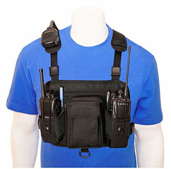 GetUSCart- RCH-601D Double Radio Chest Harness Shoulder Radio Holster ...
