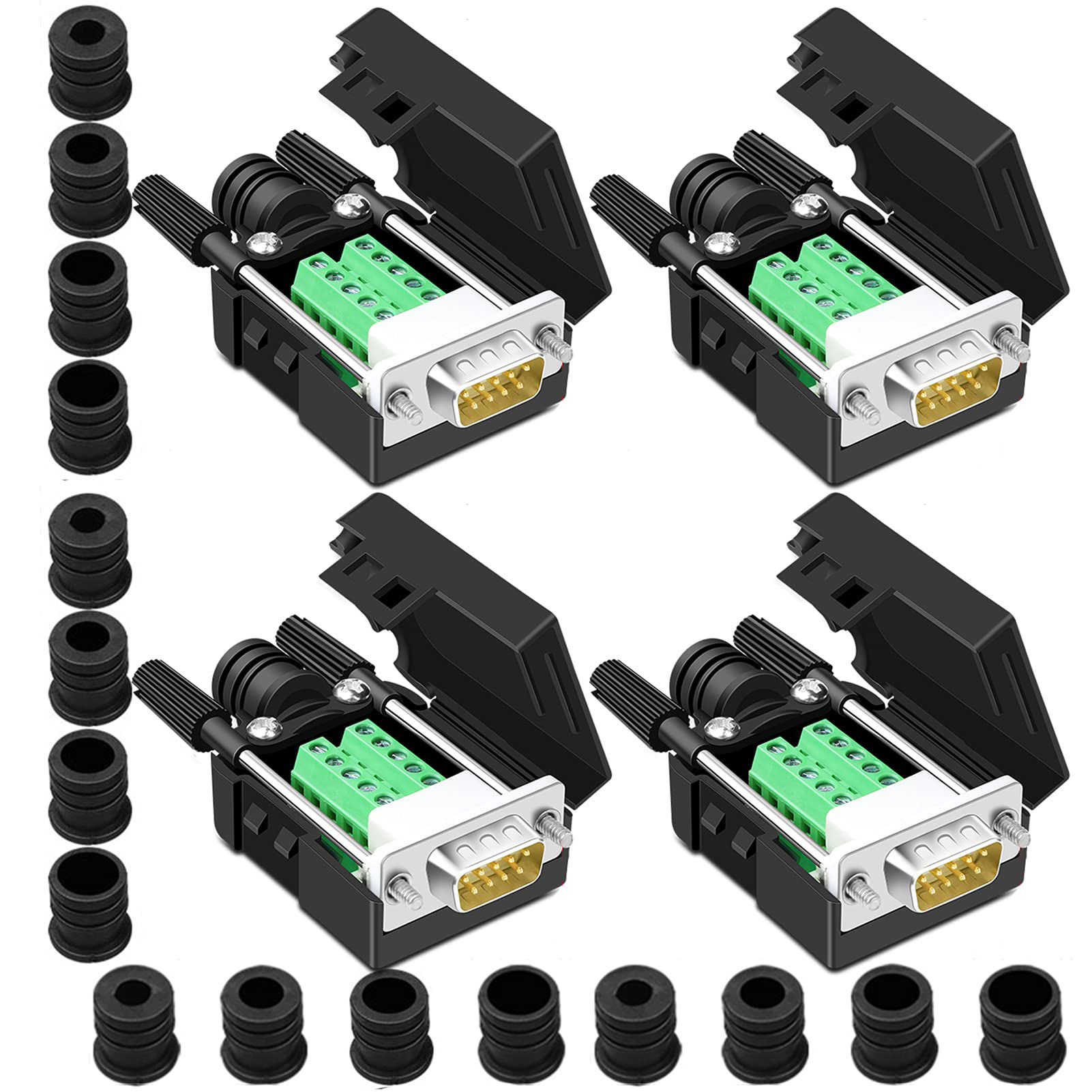 GetUSCart- ANMBEST 4PCS DB9 Male Breakout Connector,DB9 Solderless ... GetUSCart- ANMBEST 4PCS DB9 Male Breakout Connector,DB9 Solderless ...