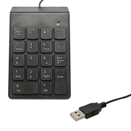 GetUSCart- Connectland USB Numeric Keypad, USB 18 Key Number Numeric Keypad Keyboard for Laptop ...