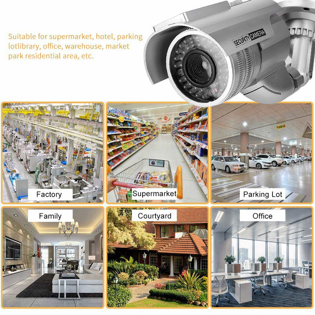 GetUSCart- False Dummy Bullet Camera Camera False Solar Camera with LED ...