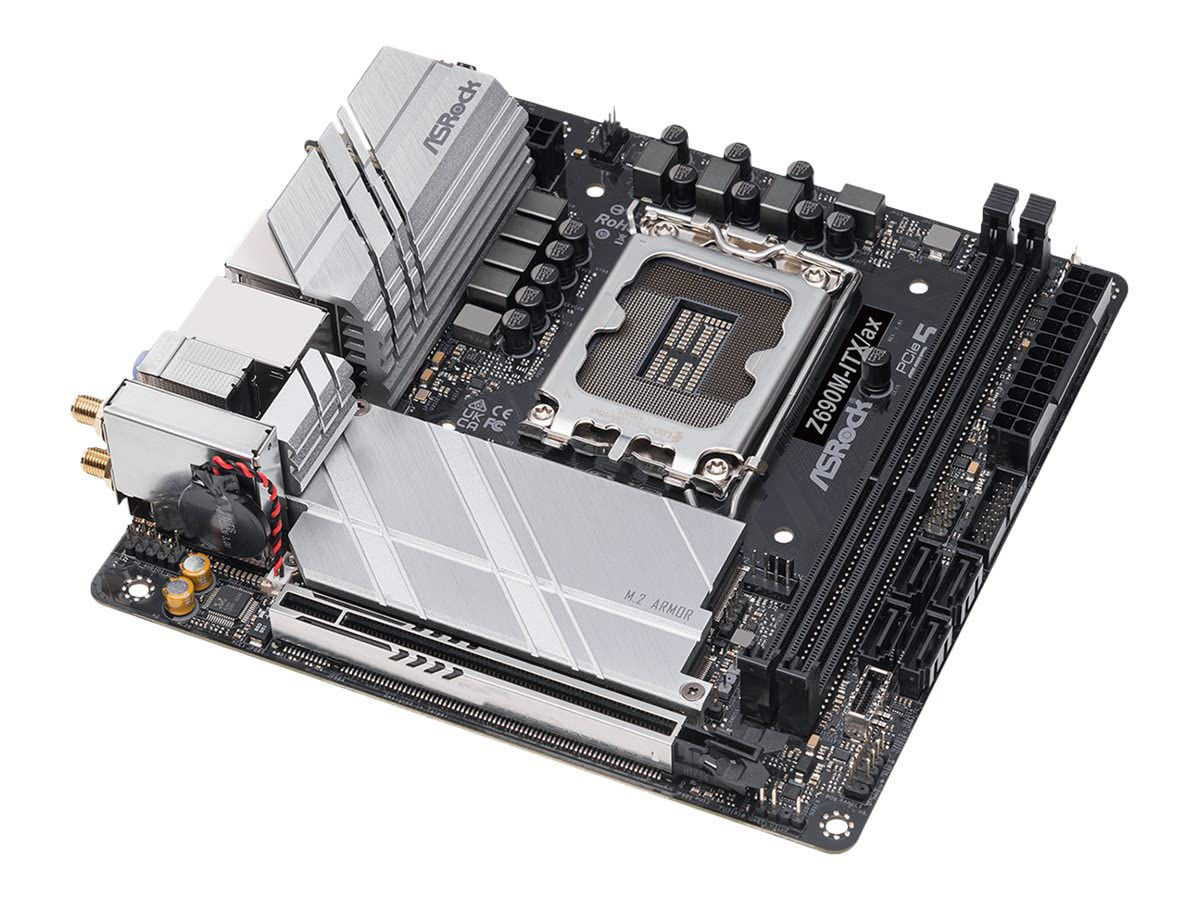 GetUSCart- ASRock Z690M-ITX/ax Motherboard Intel 12th Generation CPU (LGA1700) Compatible Z690 ...