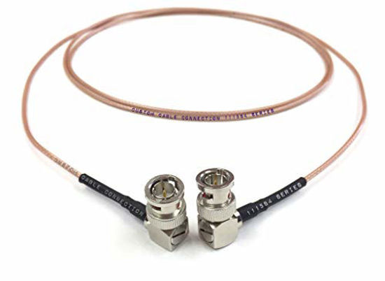 GetUSCart- 2 Foot HD-SDI RG179 Right Angle BNC to Right Angle BNC (75 Ohm) Cable for BMCC BMPC ...