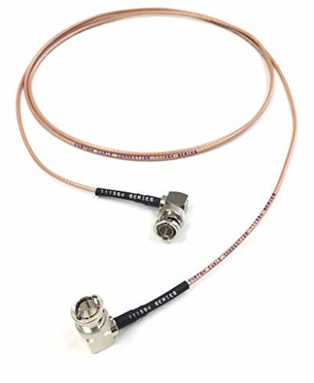 GetUSCart- 2 Foot HD-SDI RG179 Right Angle BNC to Right Angle BNC (75 Ohm) Cable for BMCC BMPC ...