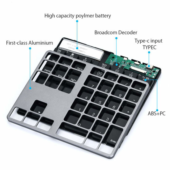 GetUSCart- Bluetooth Numeric Keypad Aluminum Ultra-Slim Wireless Number ... GetUSCart- Bluetooth Numeric Keypad Aluminum Ultra-Slim Wireless Number ...