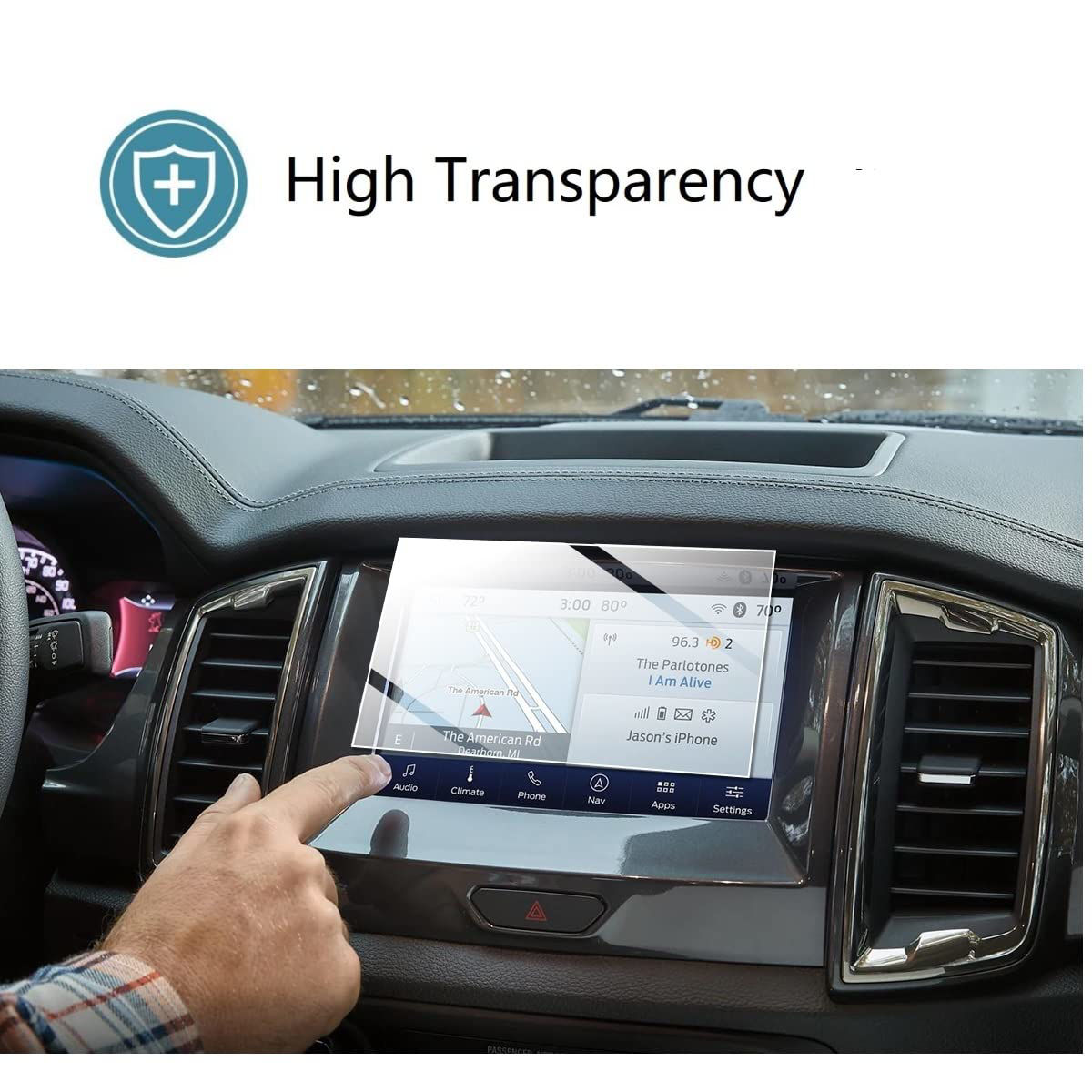 GetUSCart- ZFM Tempered Glass Screen Protector Compatible With Ford ...