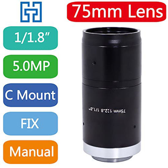 GetUSCart- FA 75mm Machine Vision 1/1.8" Fixed Focus Lens Industrial ...