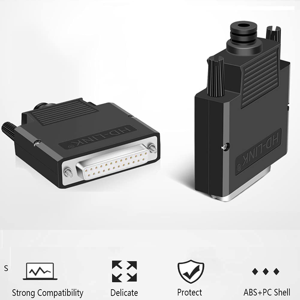 GetUSCart- Jienk DB25 2Packs Solderless Female RS232 D-SUB Serial ...