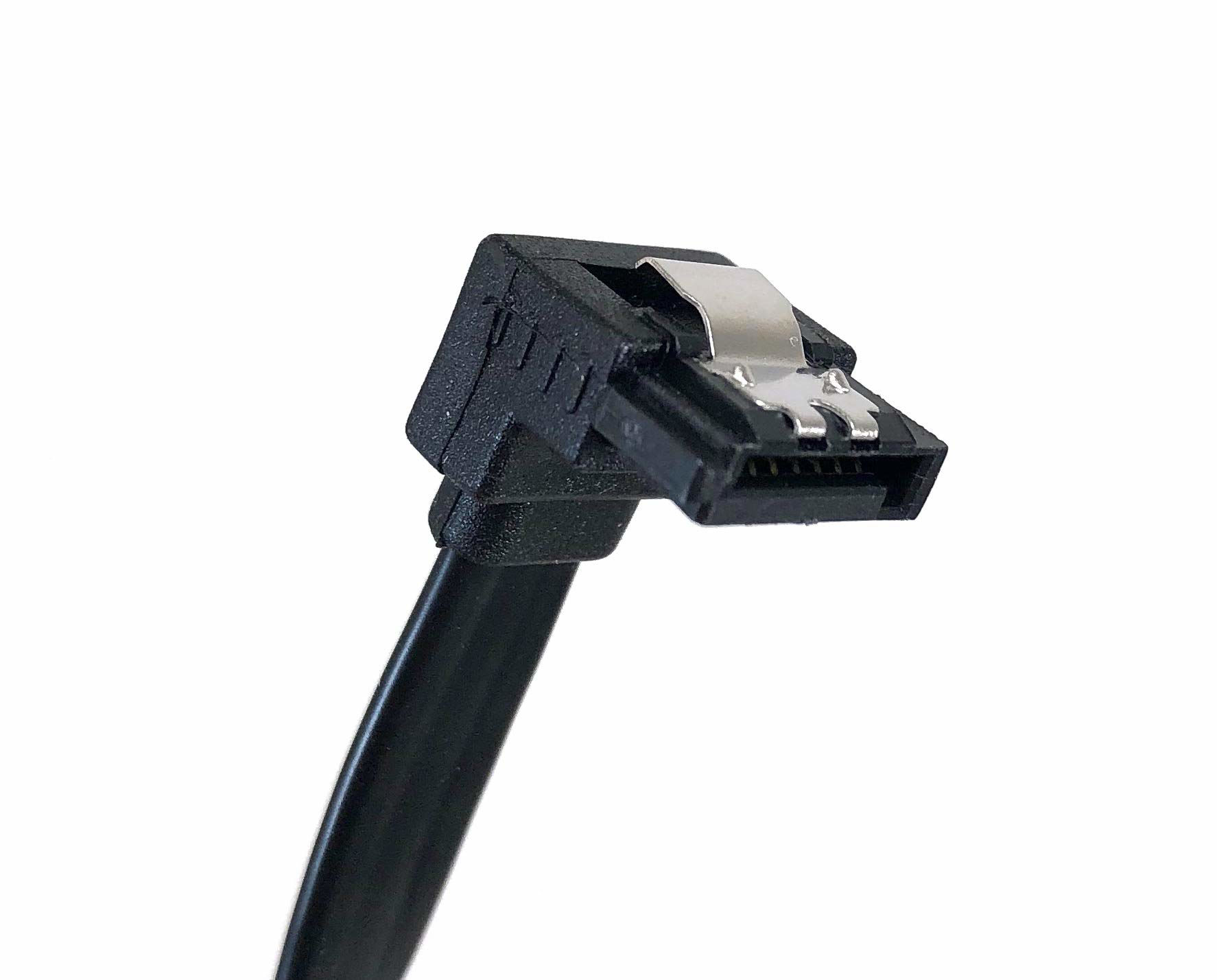 GetUSCart- MICRO CONNECTORS F03-05MAAB 20" SATA III 6 GB/s 90° to 90° Cable with Locking Latch ...