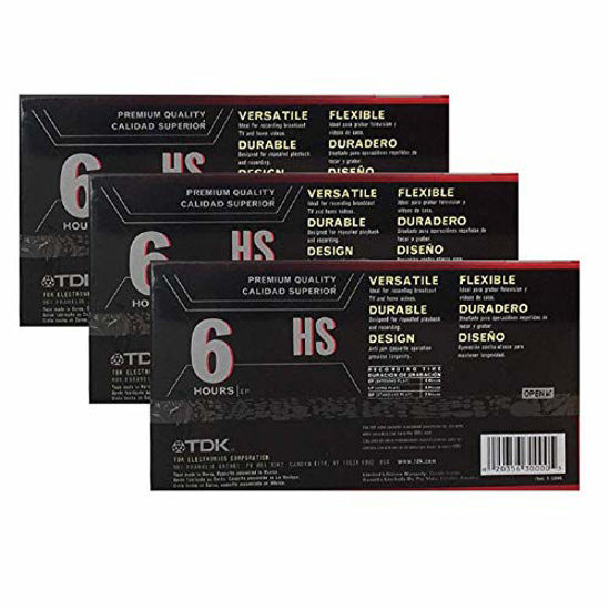 GetUSCart- Bundle of 3 TDK Premium Quality HS 6 Hour T-120 VHS Tapes