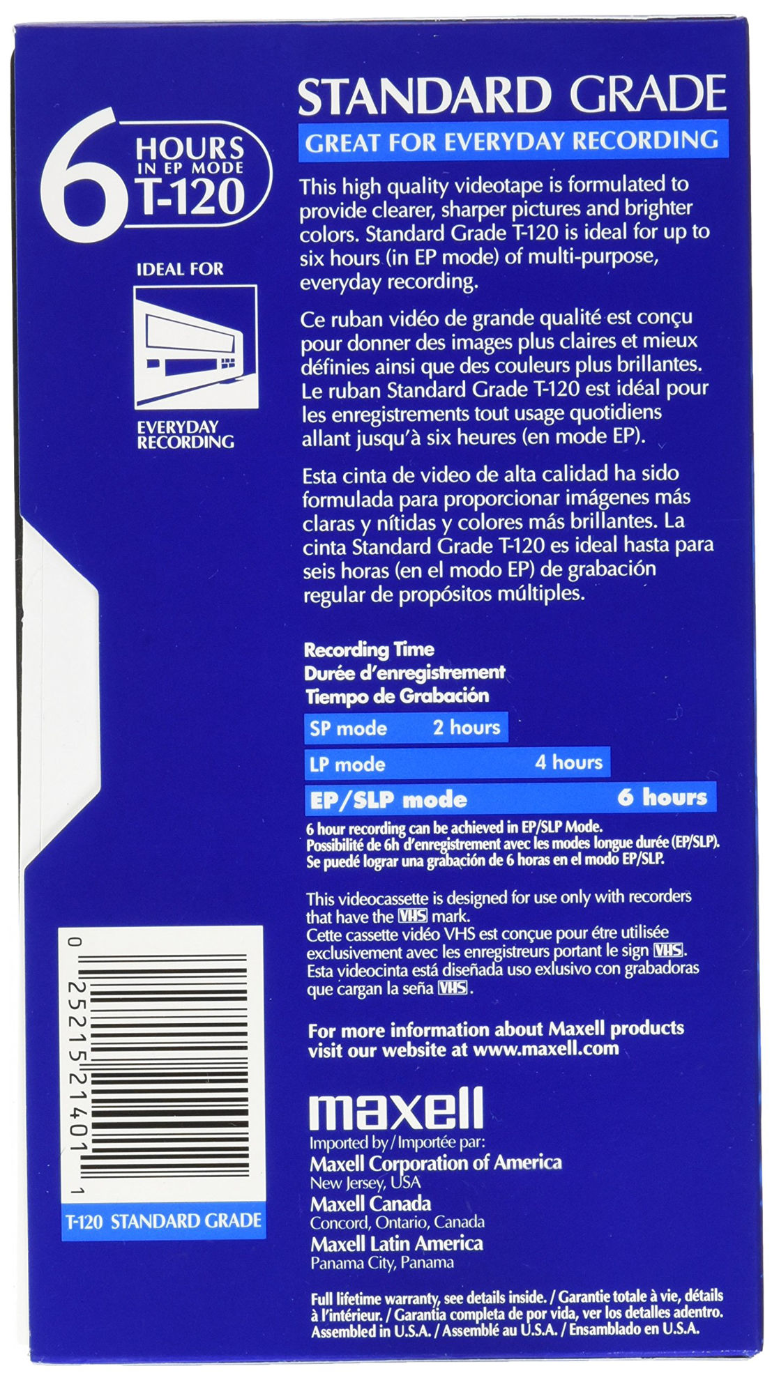 GetUSCart- 12 Pack All-Purpose Standard Grade 6 Hour VHS Videotape ...