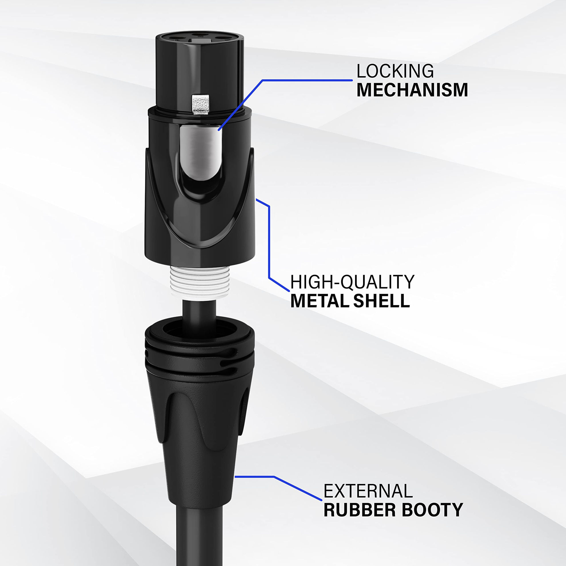 GetUSCart- LyxPro 100 Feet XLR Microphone Cable Balanced Male to Female ...