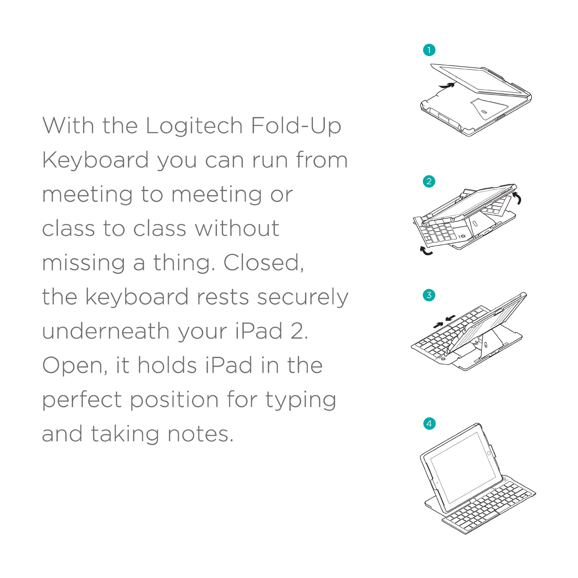 GetUSCart- Logitech Fold-Up Keyboard, Bluetooth Keyboard and Stand for ...