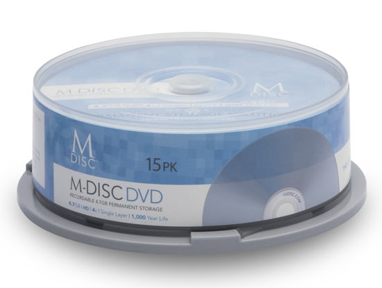 GetUSCart- M-DISC 4.7 GB DVD Media - 15 Disc Cake Box