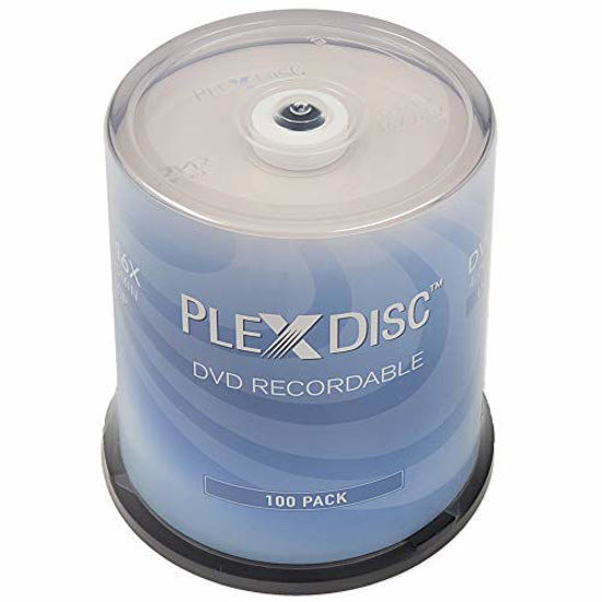 GetUSCart- PlexDisc DVD-R 4.7GB 16x Recordable Media Disc - 100 Disc Spindle