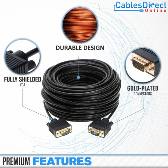 GetUSCart- Cables Direct Online 100FT SVGA Monitor Cable, Male to Male ...