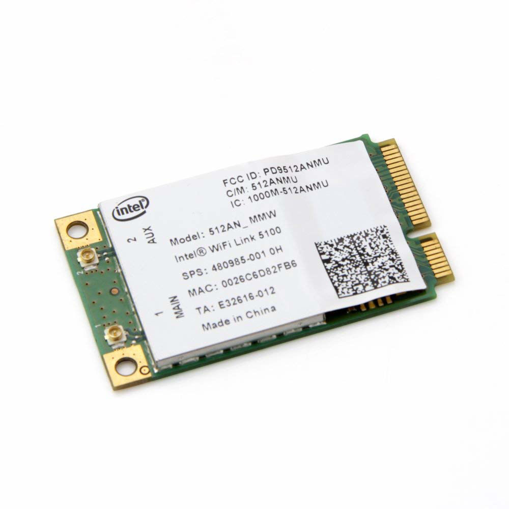 GetUSCart- New Intel 5100 WIFI 512AN_MMW 802.11 AGN 300Mbps Mini PCI-E ...